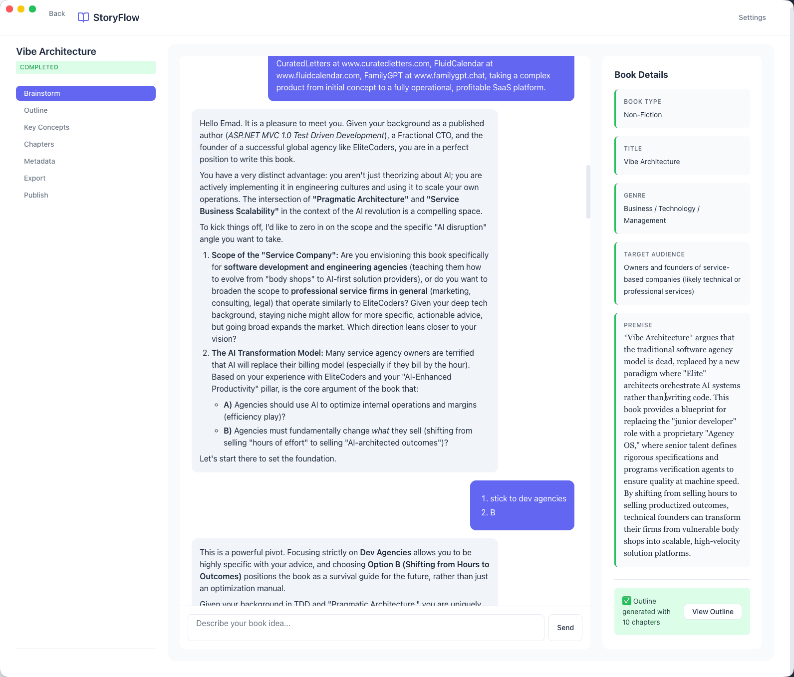 StoryFlow - AI-Powered Book Writing App